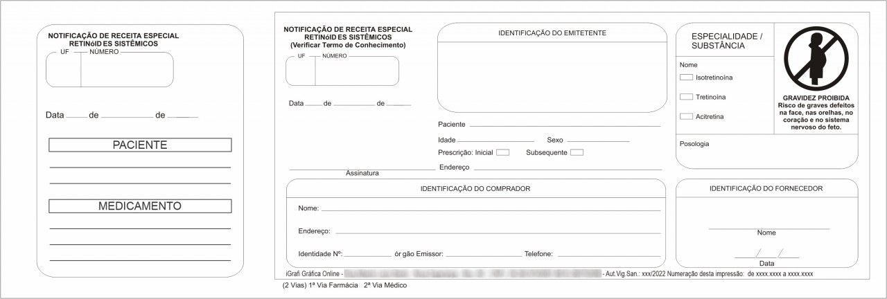 Notificação de Receita C2 - Retinóides Sistêmicos (25/2vias)